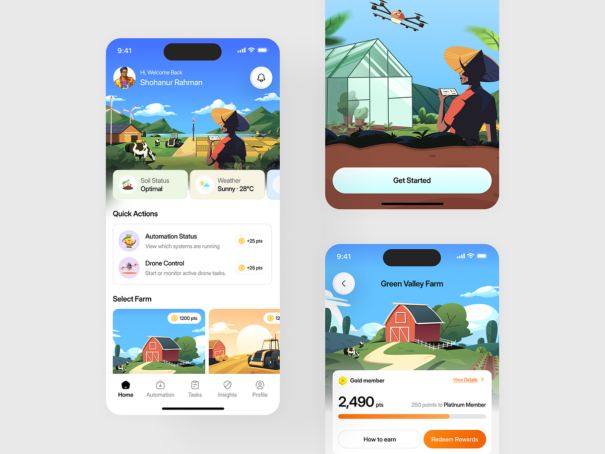 Smart Farming App | AgriPulse Mobile App UI by Orbix Studio on Muzli