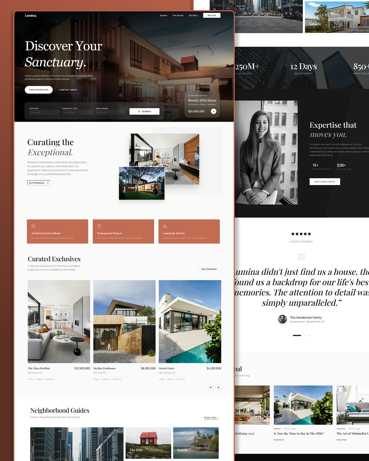 Lumina - Real Estate Platform Website Design by Tanzil Rayhan on Muzli