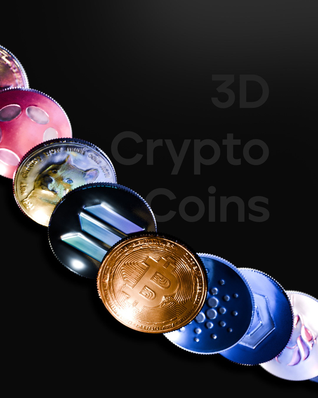 3D Crypto Coins Animation by Tianna Ashik Prapti on Muzli