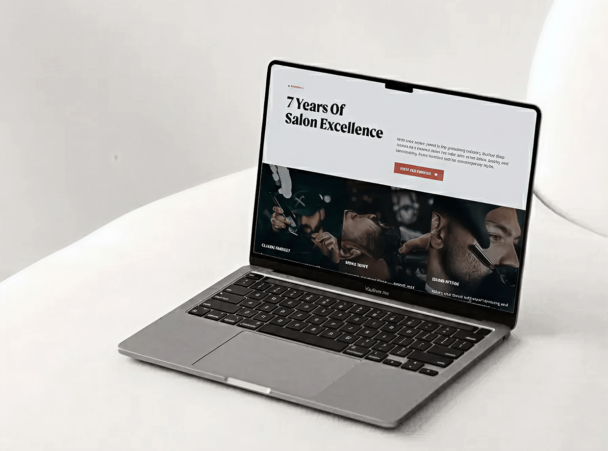 Barber Shop – Men’s Salon Website UI/UX Design by Waa Technology on Muzli