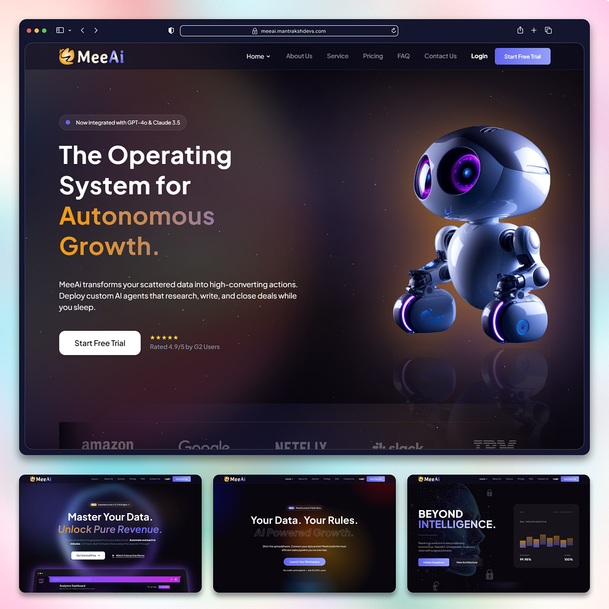 MeeAi — Modern AI SaaS & Tech Landing Page Template 🚀 by Mantraksh Devs ...