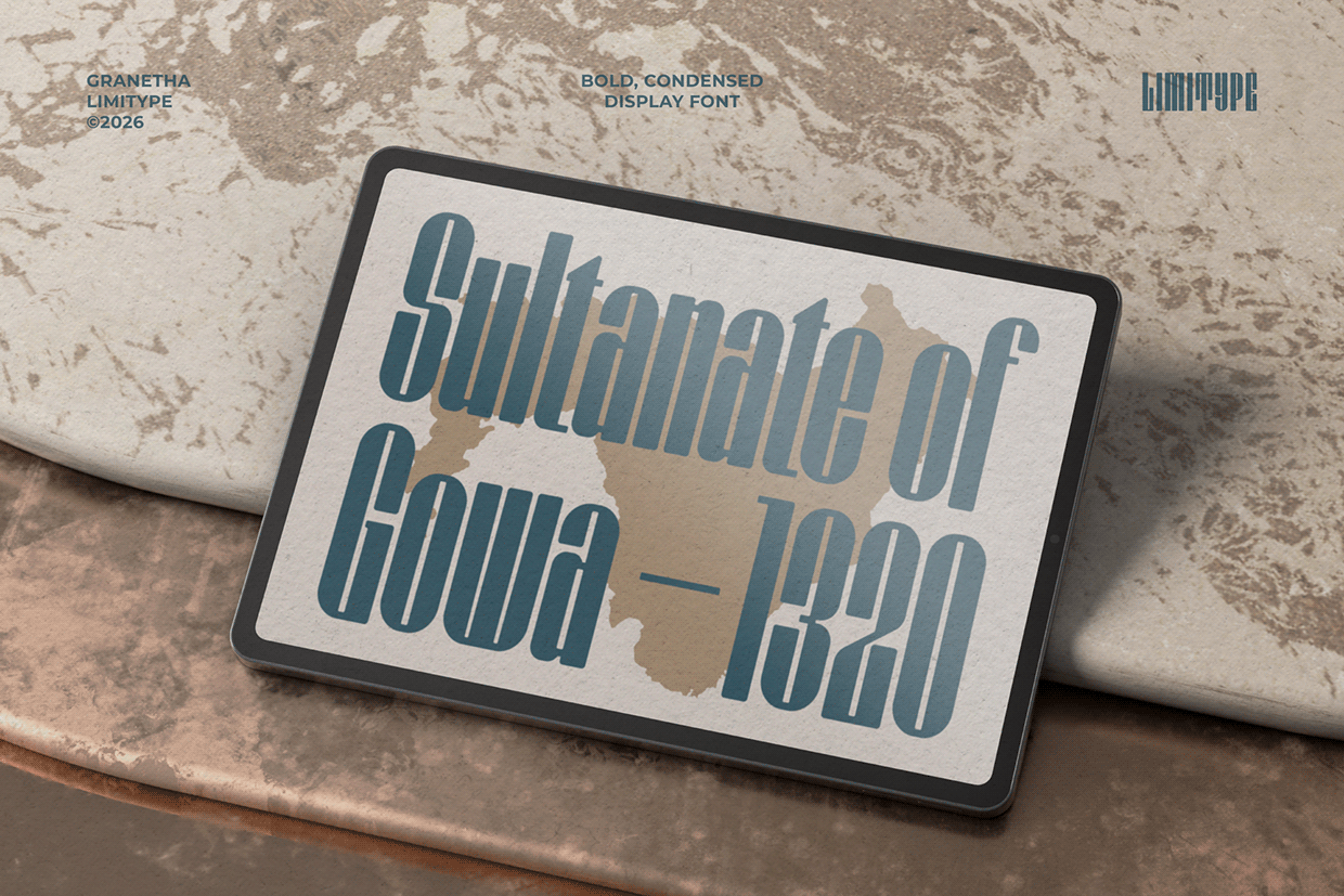 Granetha - Bold Condensed Font by Limitype on Muzli