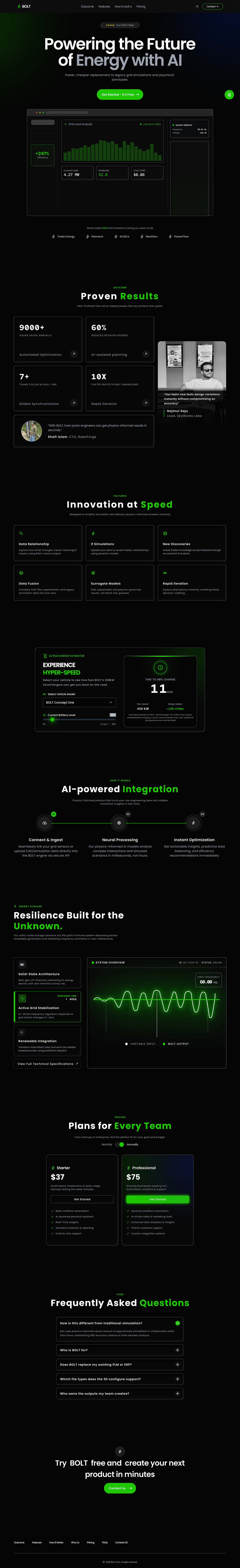 BOLT- AI-Powered Energy Platform Web UI/UX by Shafi on Muzli