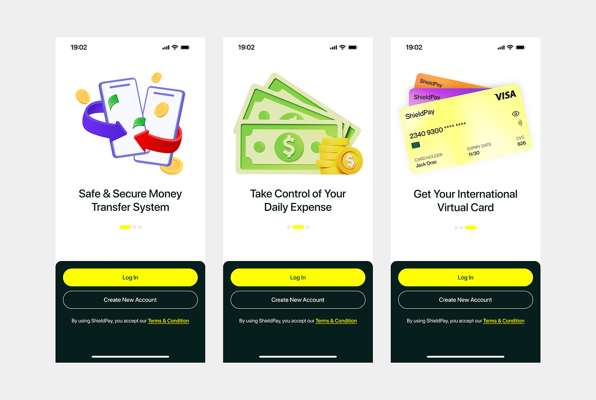 ShieldPay - Onboarding Screen UI Design by saiful Islam on Muzli