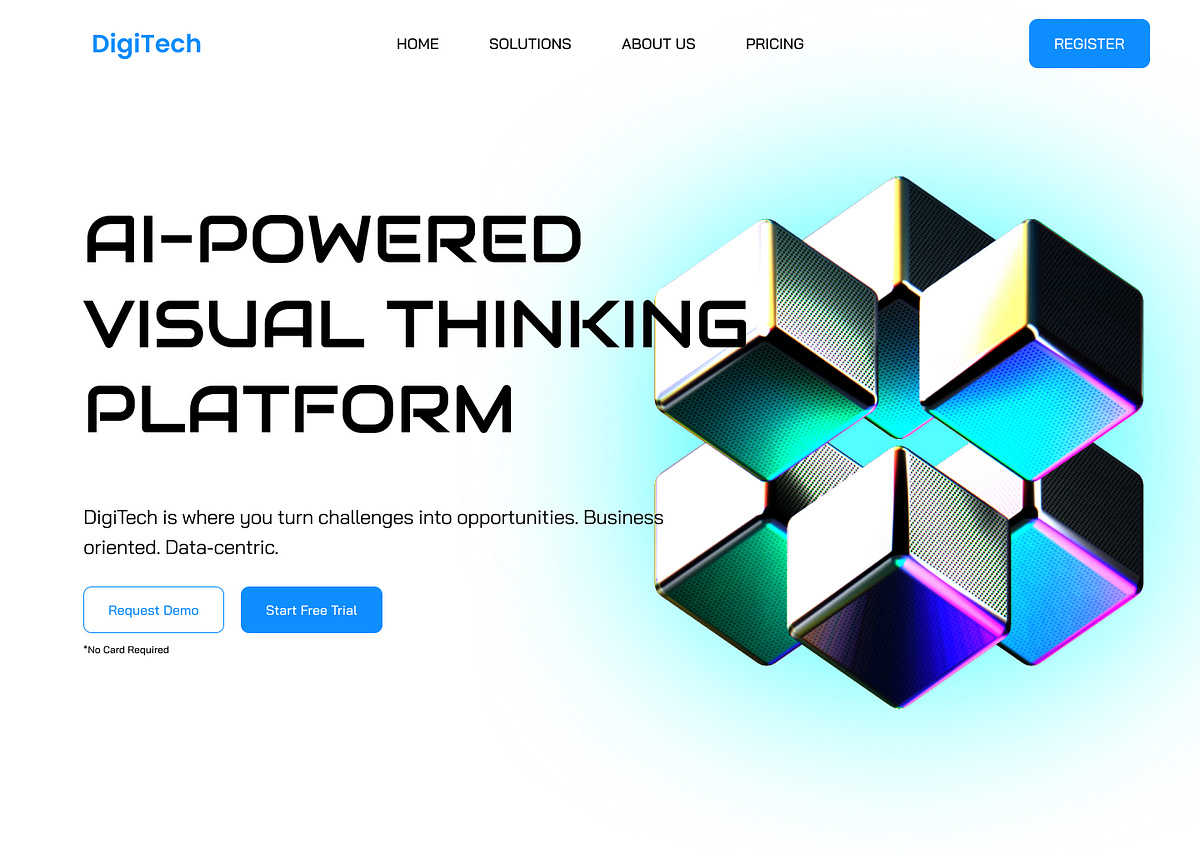 AI-Powered SaaS Platform Hero Section Design by Mohammed Adib on Muzli