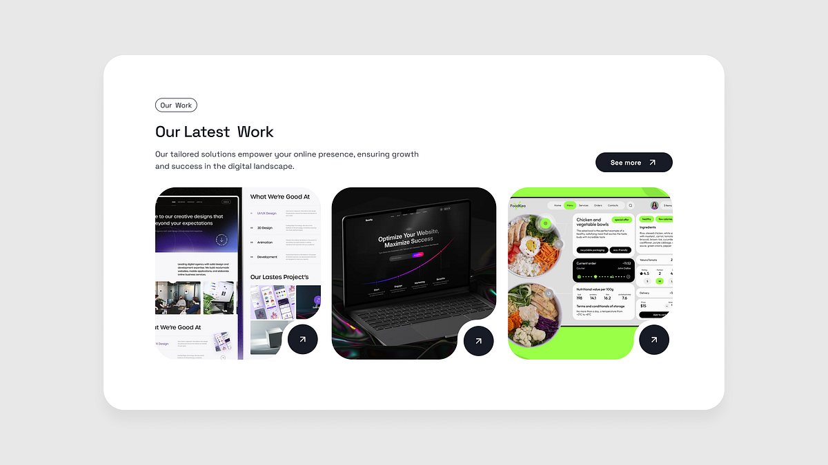 Our Portfolio/Our Works Section - Modern UI Design by Kh Rakib on Muzli