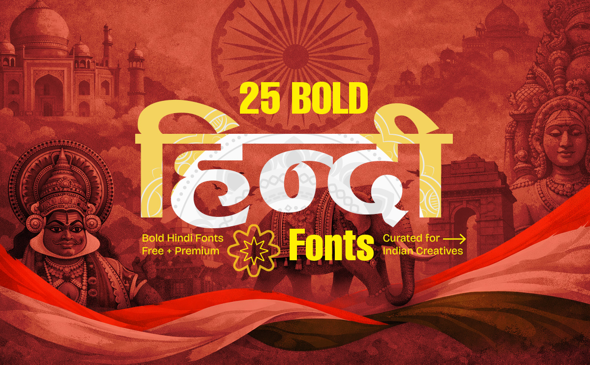 25 Bold Hindi Fonts for Headings (Free & Premium) by FiveElements on Muzli