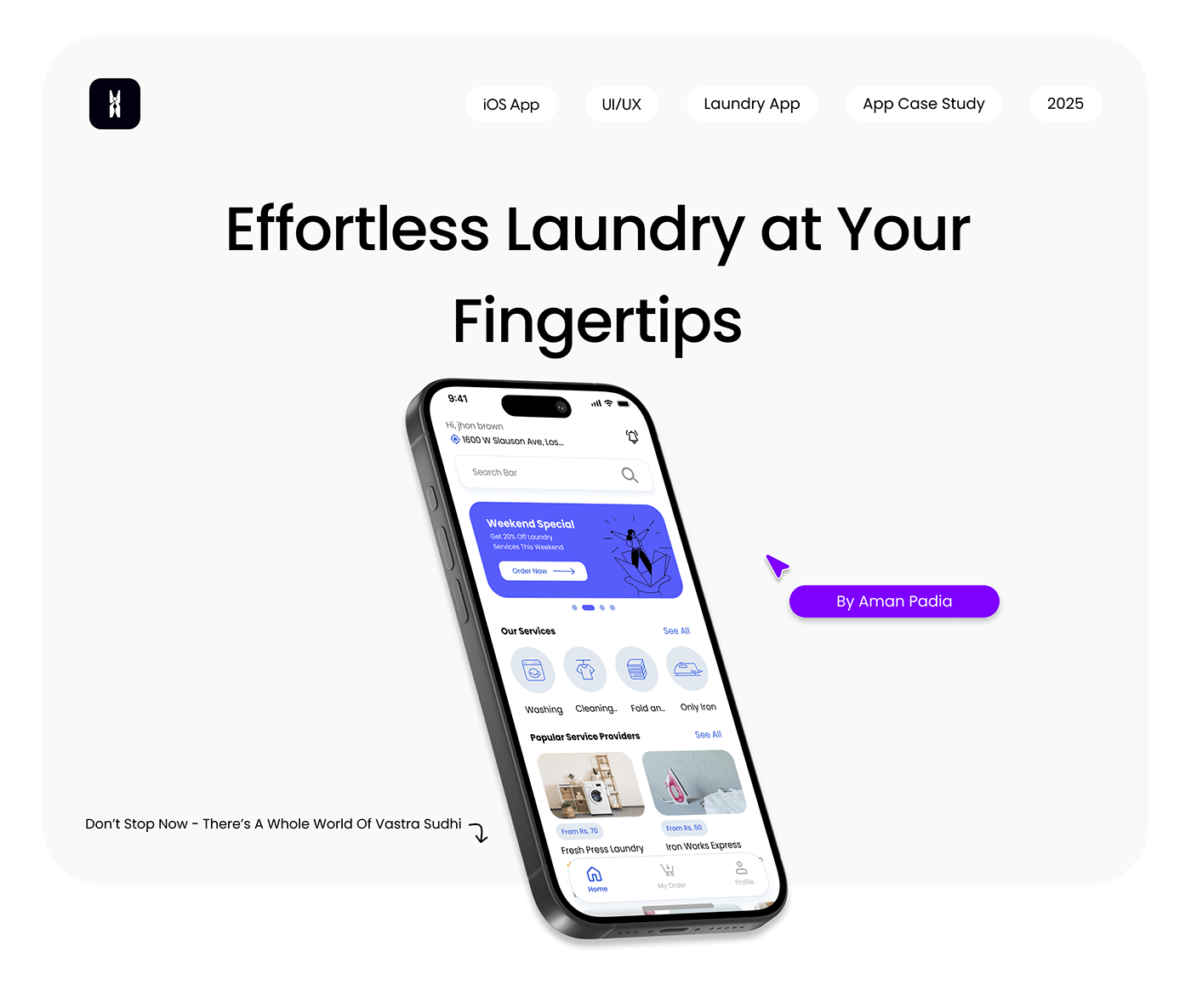 Vastra Sudhi (Laundry App) by Aman Padiya on Muzli