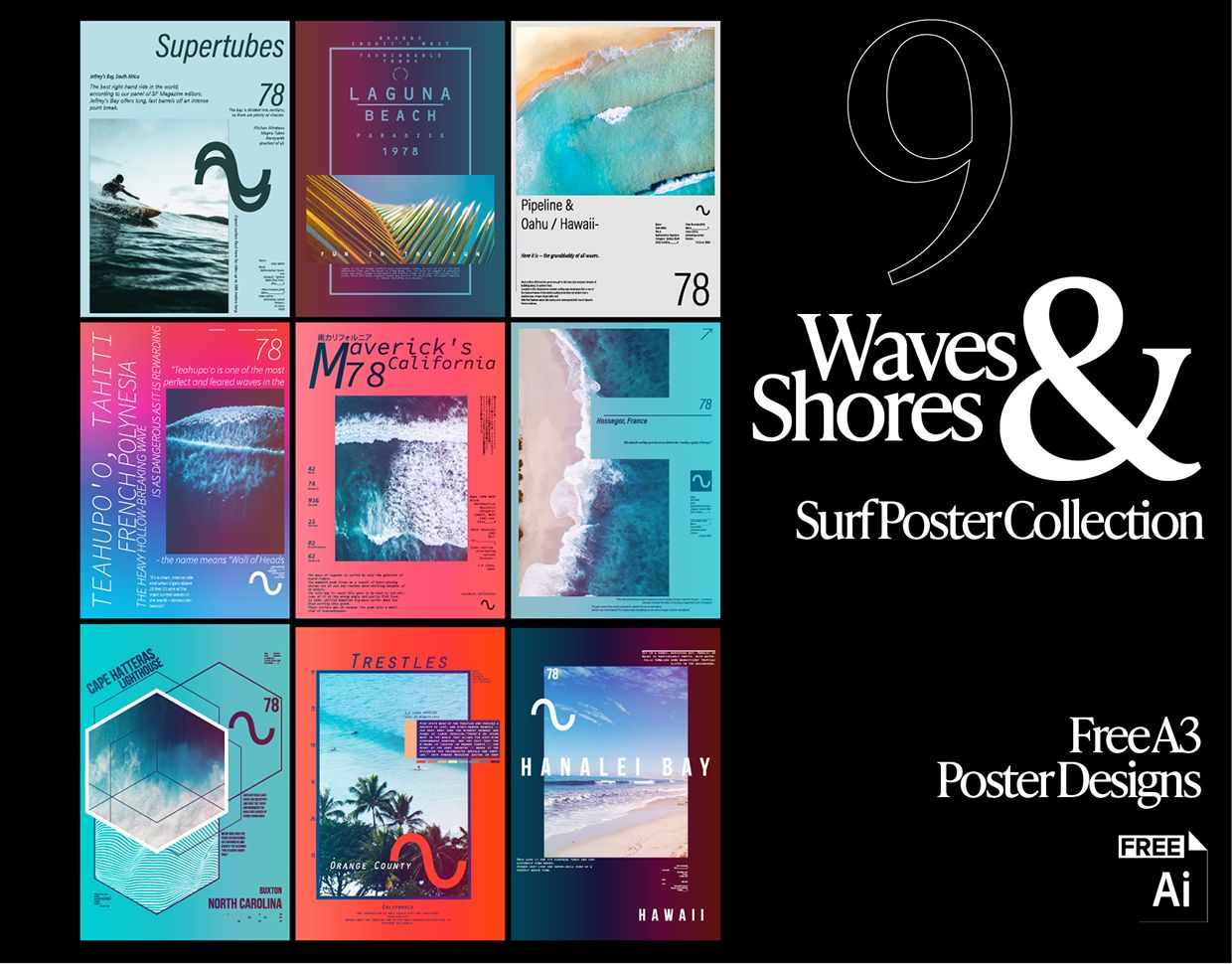 9 Free A3 Poster Designs by Serkan KÖSEMEK on Muzli