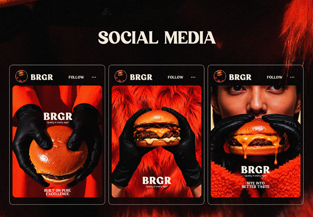 BRGR — Social Media & Logo Design by Monkix on Muzli