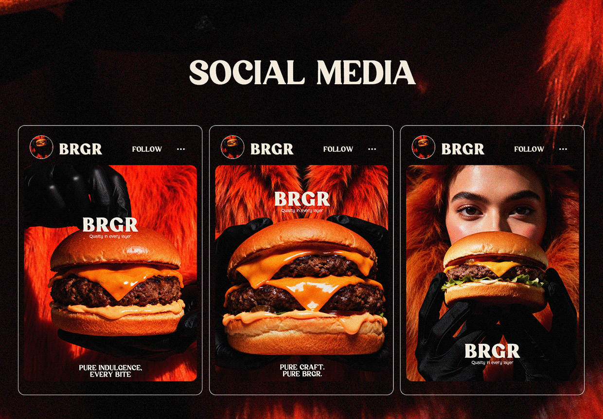 BRGR — Social Media & Logo Design by Monkix on Muzli