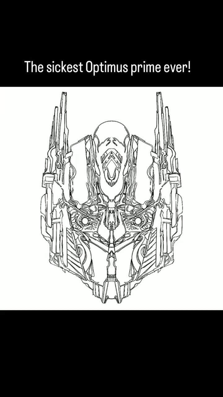 Optimus Prime helmet doodle by @ufo_south 🌟🌟🌟🌟 #optimusprime #fanart # ...