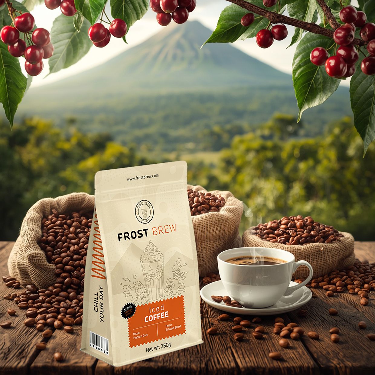 Frost Brew Iced Coffee Packaging Design by Craft Mumin on Muzli