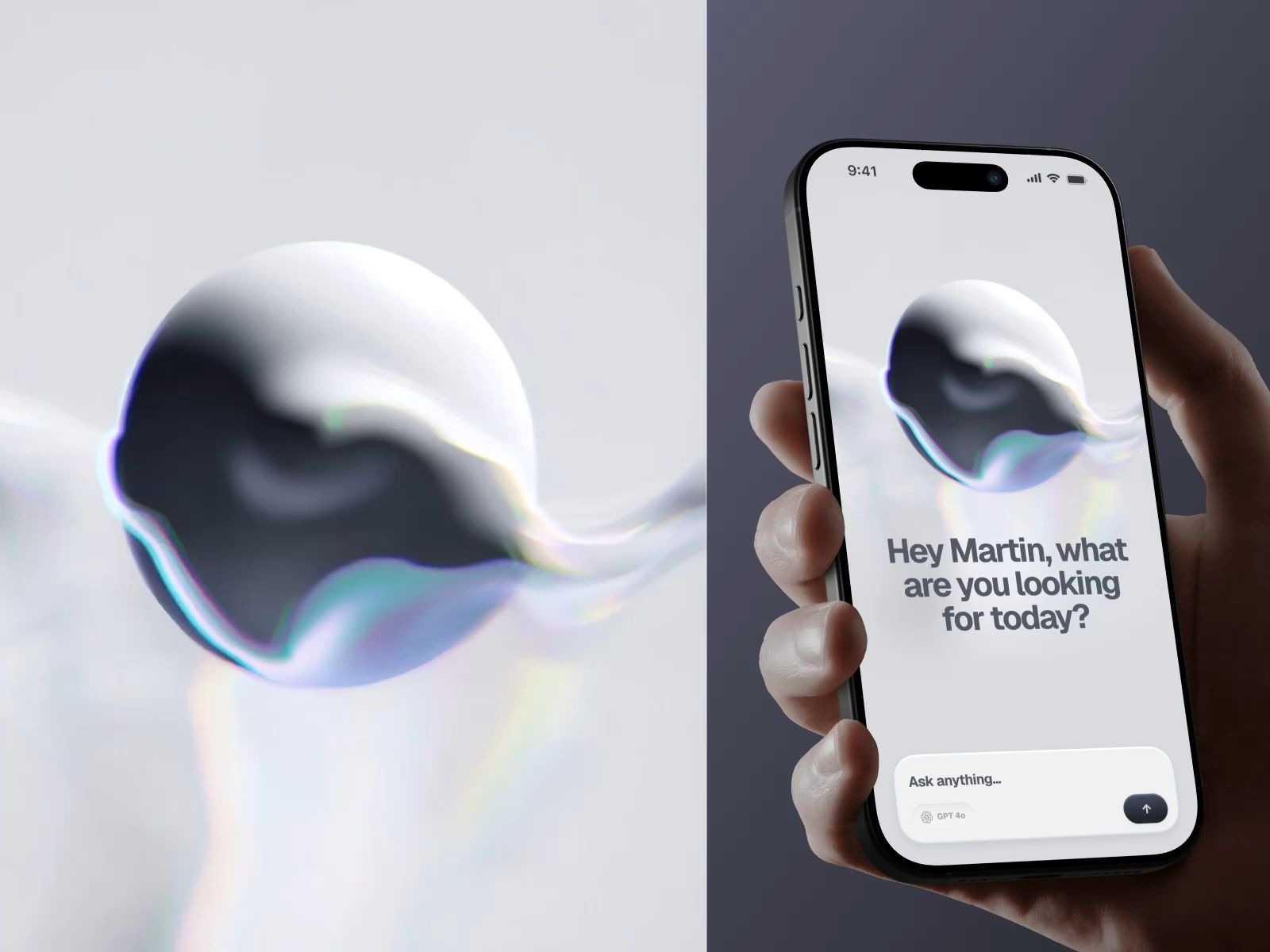 Visual direction for AI Chat by Martin Strba on Muzli