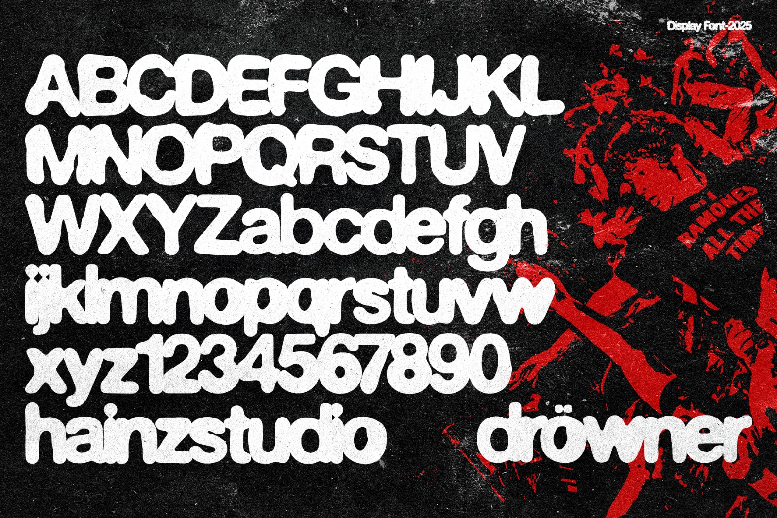 [FREE FONT] DROWNER - Display Font by Hainz Studio on Muzli