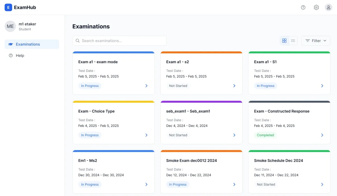 Student Exam Dashboard by Srinivas Veeraboina on Muzli