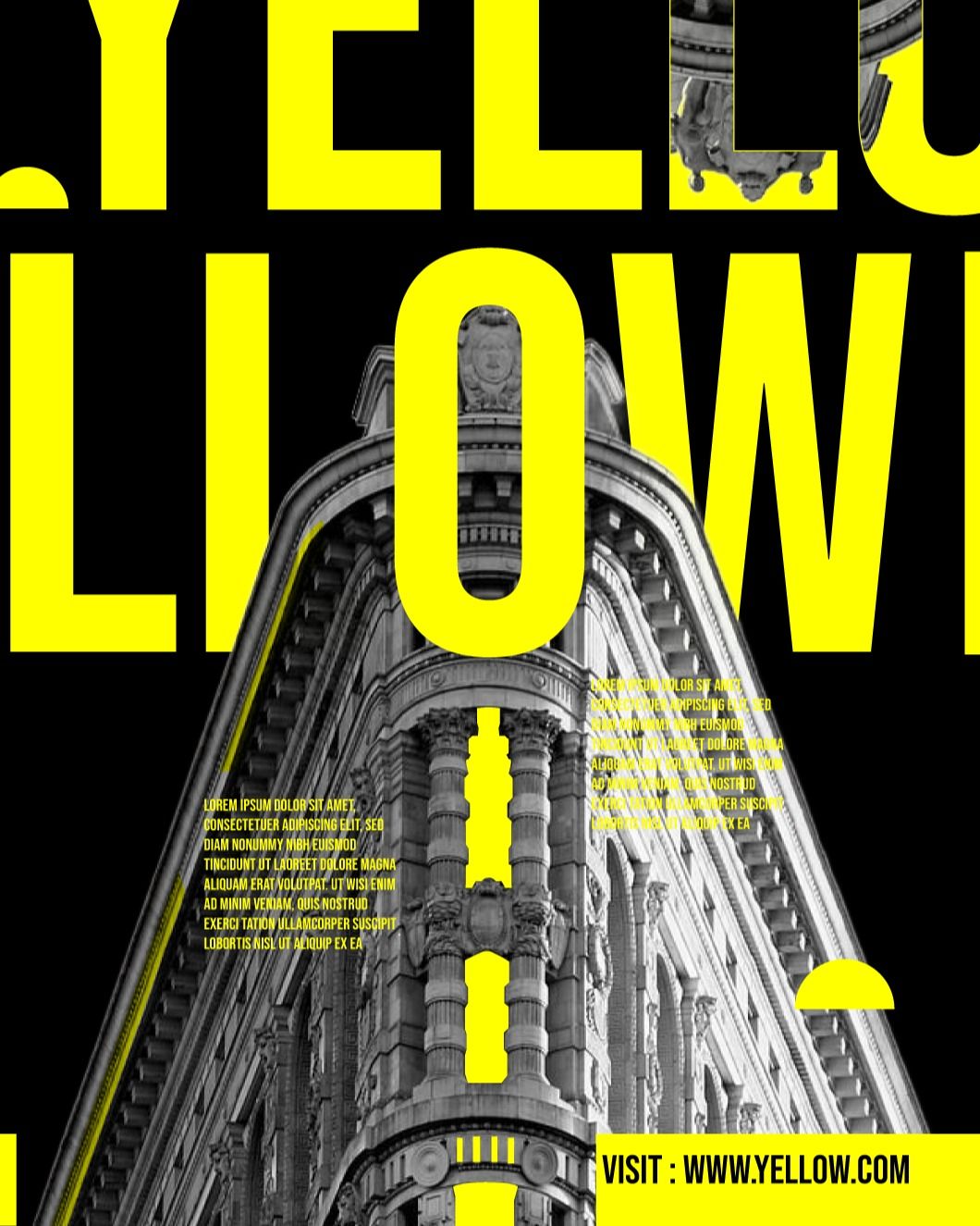 YELLOW Bold Minimalism Poster by Al Hasan Toru on Muzli