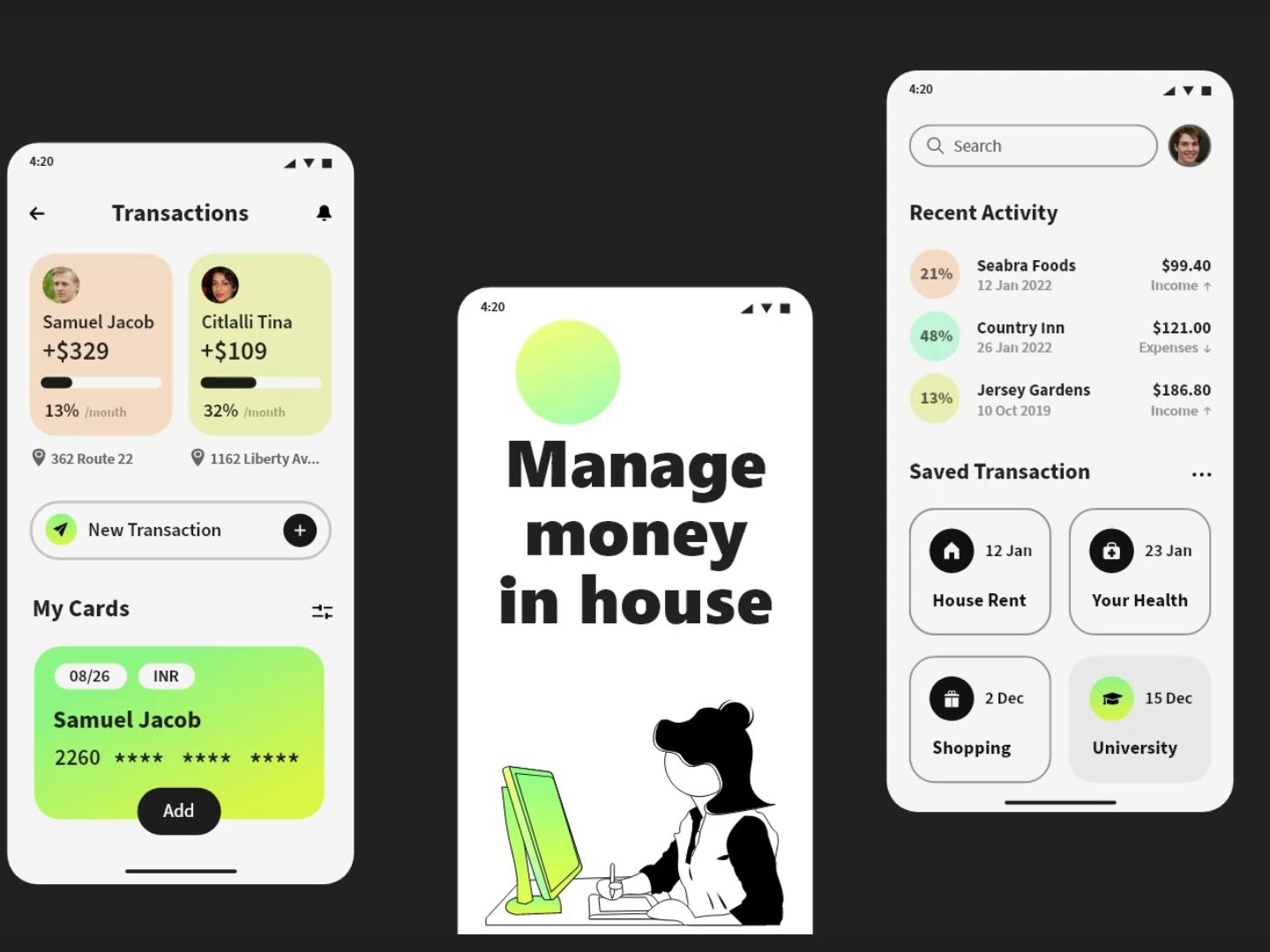 Finance App - Animated Prototype by Jimesh Bathija on Muzli