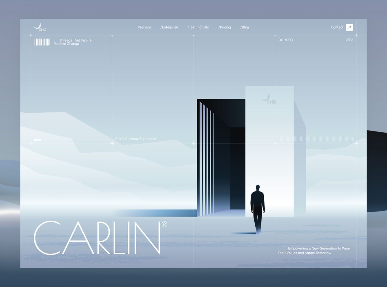 Carlin website design by Samero on Muzli