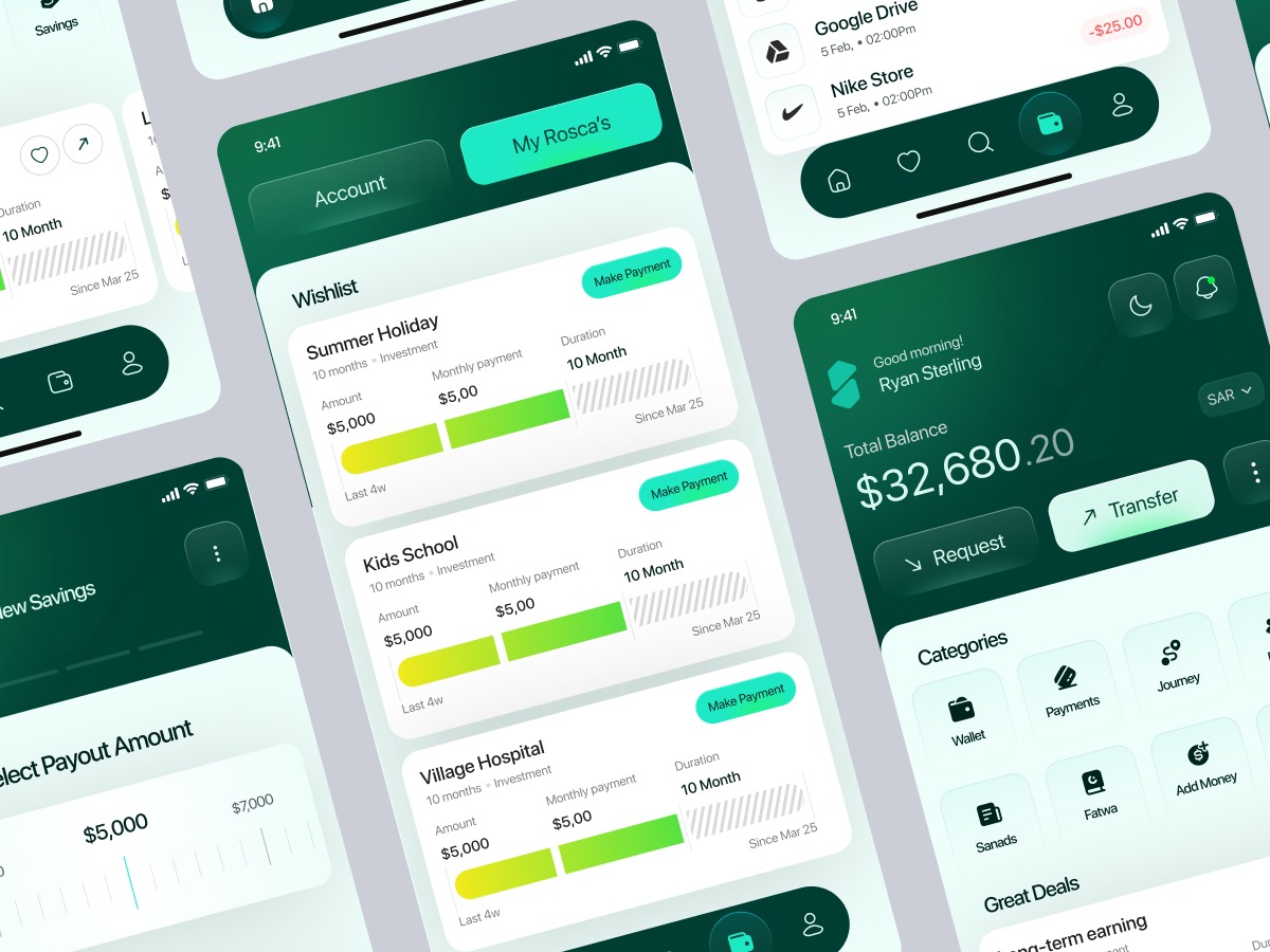 Swyep - Savings App UI Design | Orbix Studio by Orbix Studio on Muzli