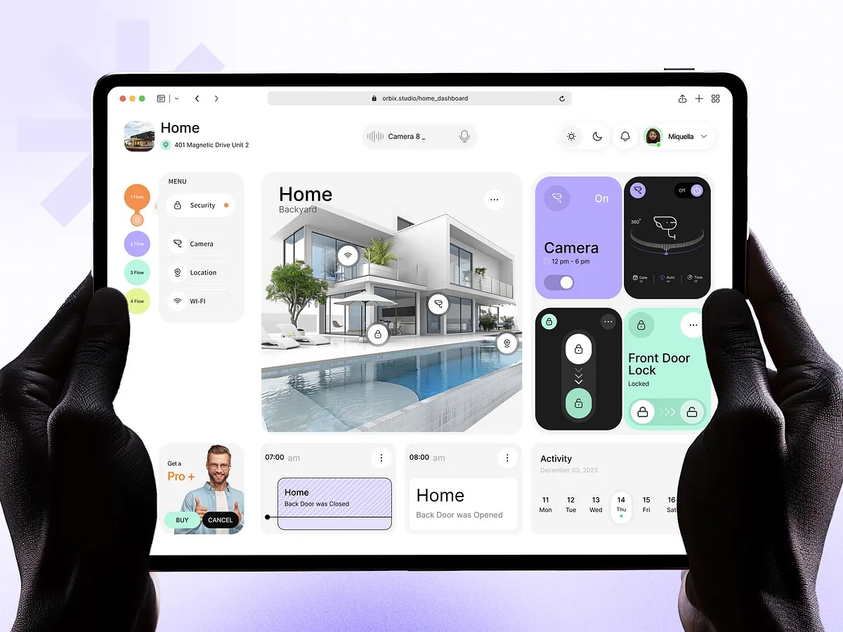 Smart Home Dashboard Design | Orbix Studio by Orbix Studio on Muzli
