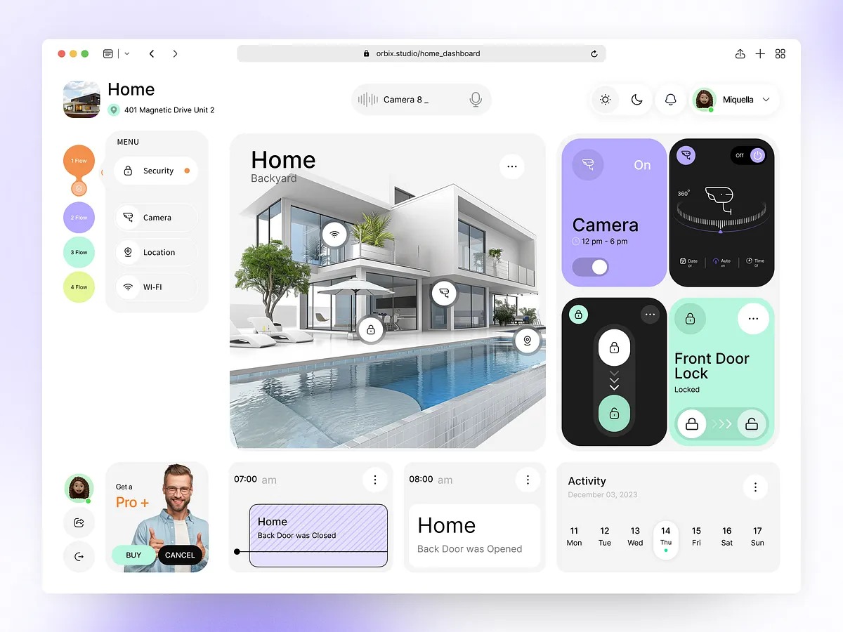 Smart Home Dashboard Design | Orbix Studio by Orbix Studio on Muzli