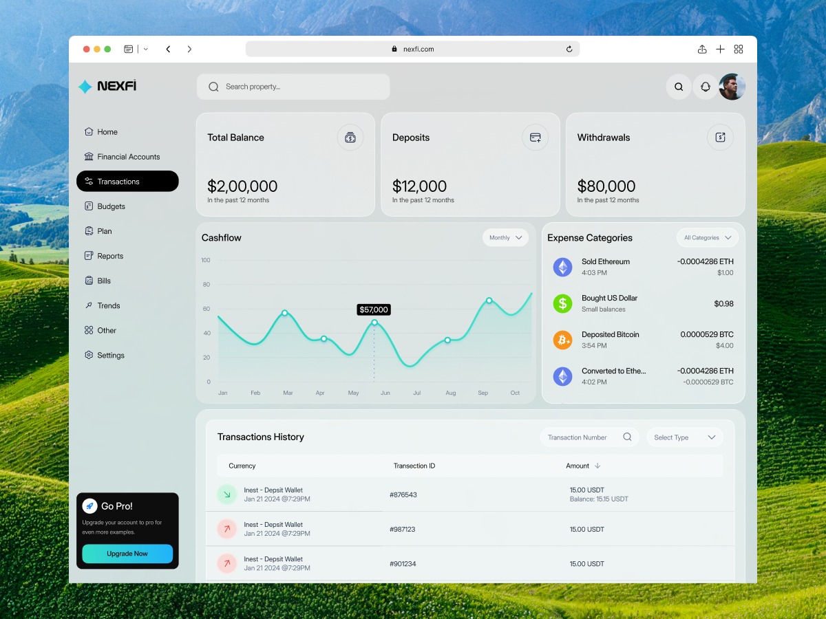 NEXFI - Transaction Dashboard Design | Orbix Studio by Orbix Studio on ...