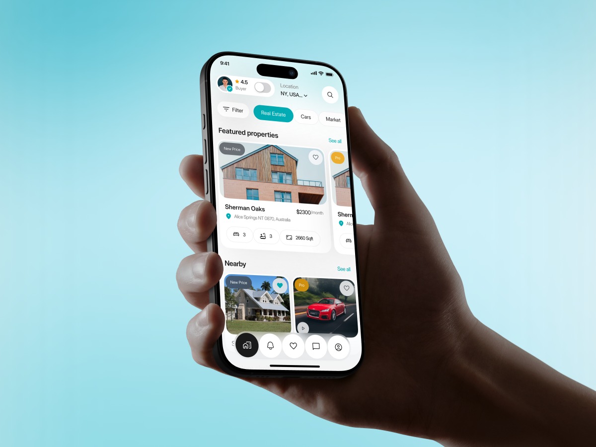 Real Estate Mobile App UI Design - Property Listing & Chat by Orbix ...