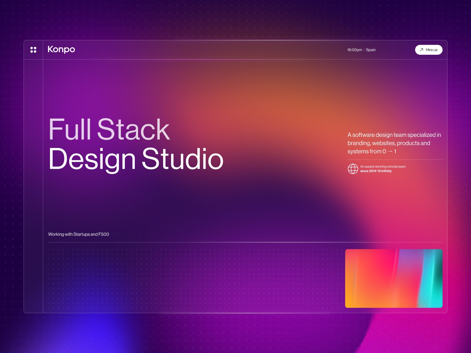 Konpo | Full Stack Design Studio by Kenny Ho on Muzli