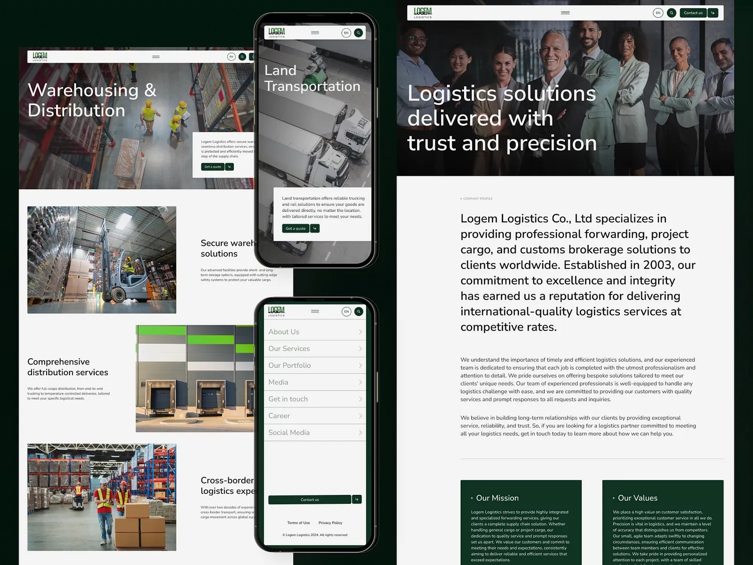 Logistics & Freight Services, Corporate, Web Design & Direction by LYVA ...