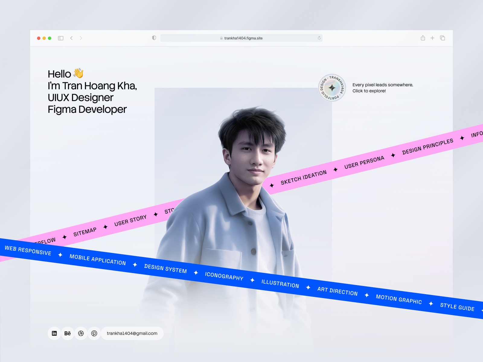Personal Portfolio Website · UIUX Designer by Tran Kha on Muzli