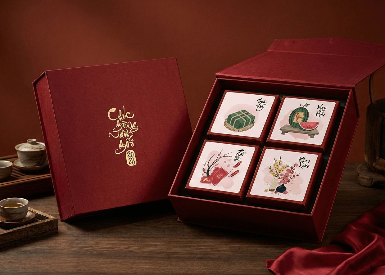 Vietnamese Lunar New Year Gift Box Design 2026 by Thư Thiên on Muzli