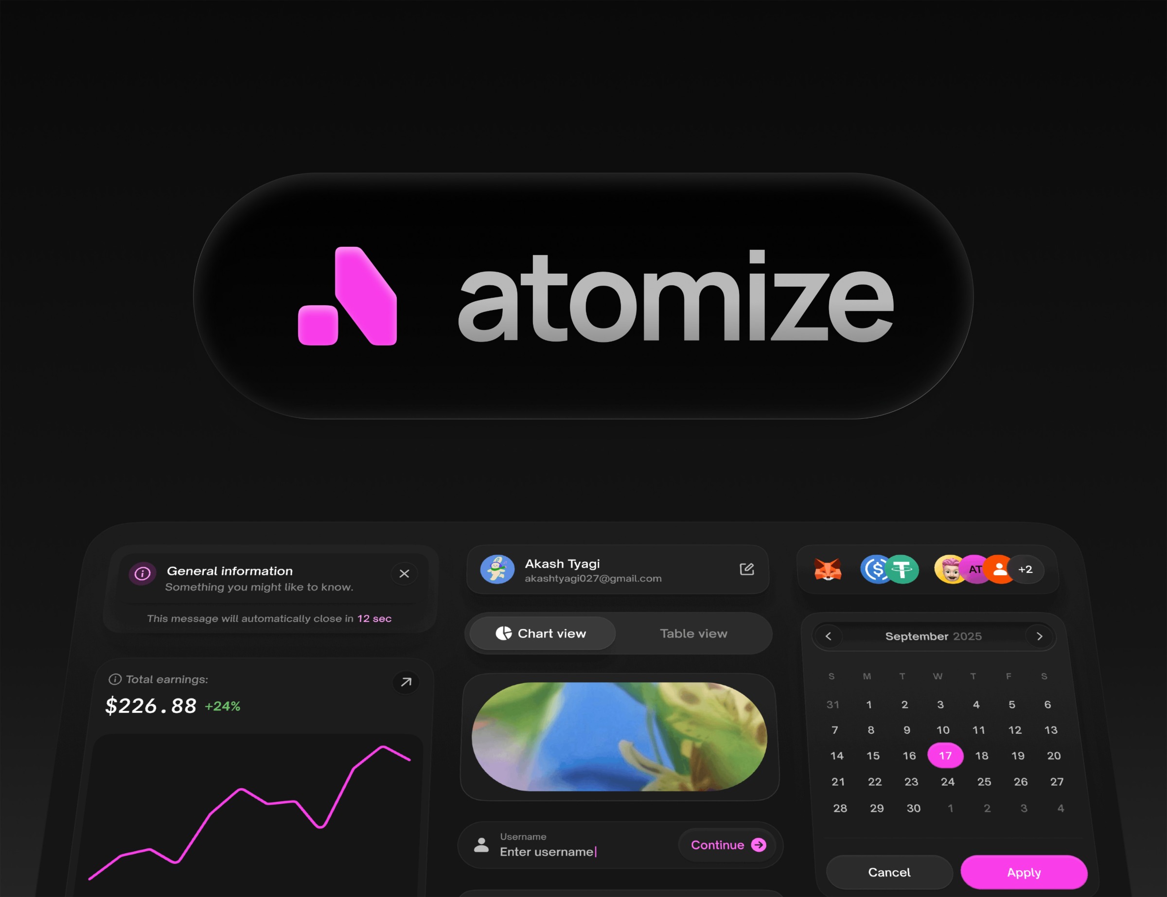 Atomize Design System by Akash Tyagi on Muzli