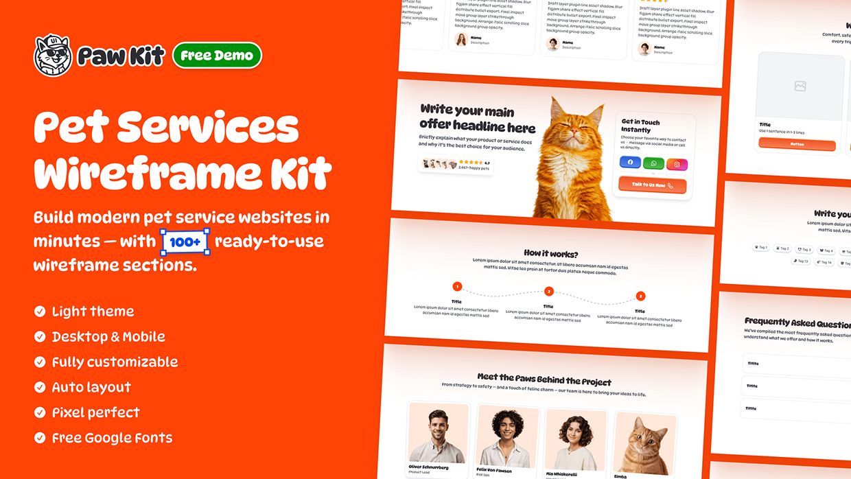 Landing Page Wireframe Kit for Figma by Anton Olhovscy on Muzli